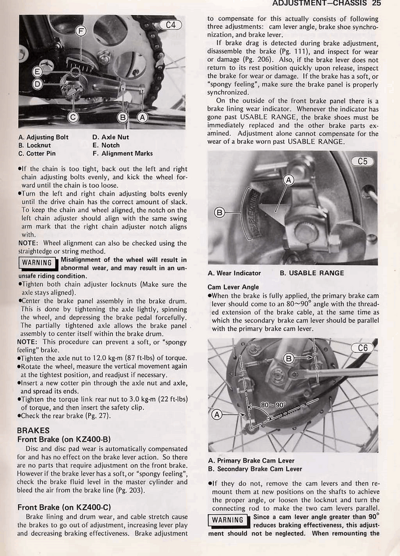 1978-1982 Kawasaki KZ400 Z400 C1 Twin Cylinder Service Manual – retro ...