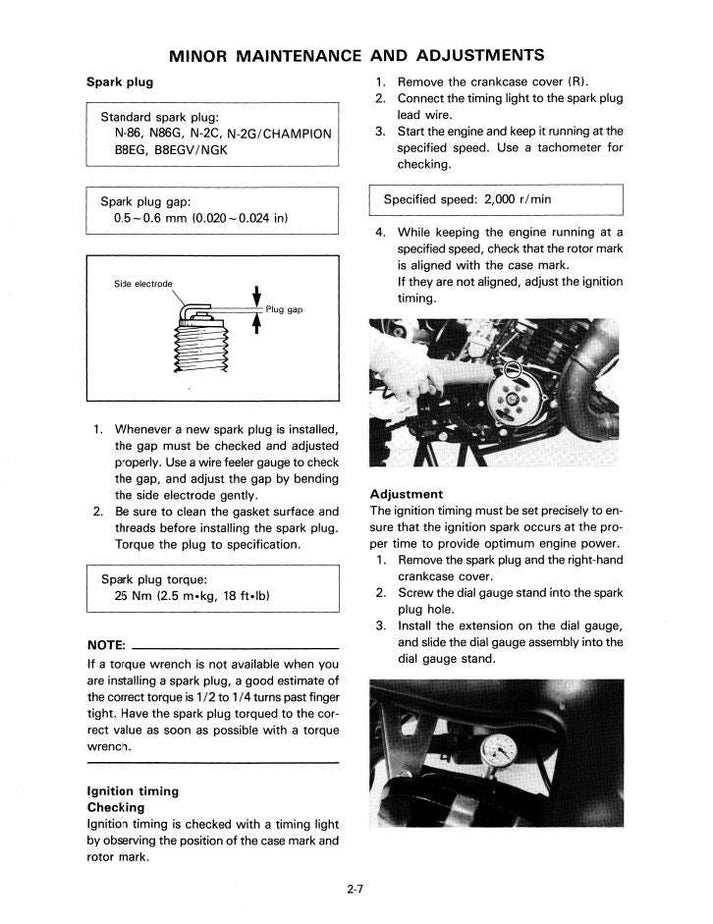 1984 Yamaha IT200 IT 200 Service Manual – retro-motorcycle-manuals