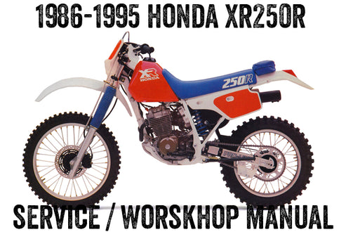 1986-1995 Honda XR250 Motocross Service/Workshop Manual – retro-motorcycle-manuals