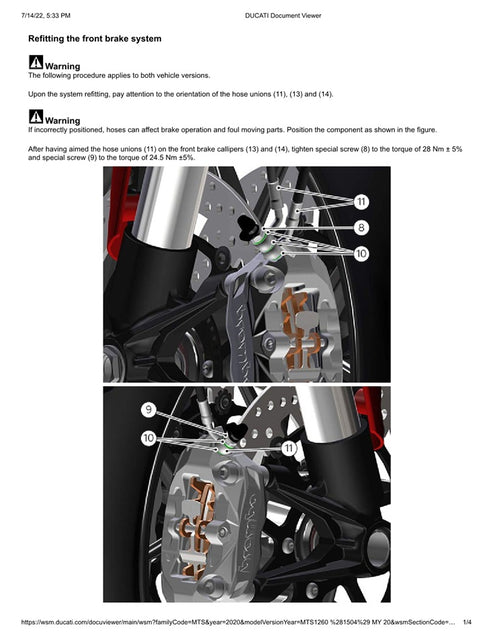 2018-2020 Ducati Multistrada MTS 1260 S DVT Twin Service Manual – retro ...