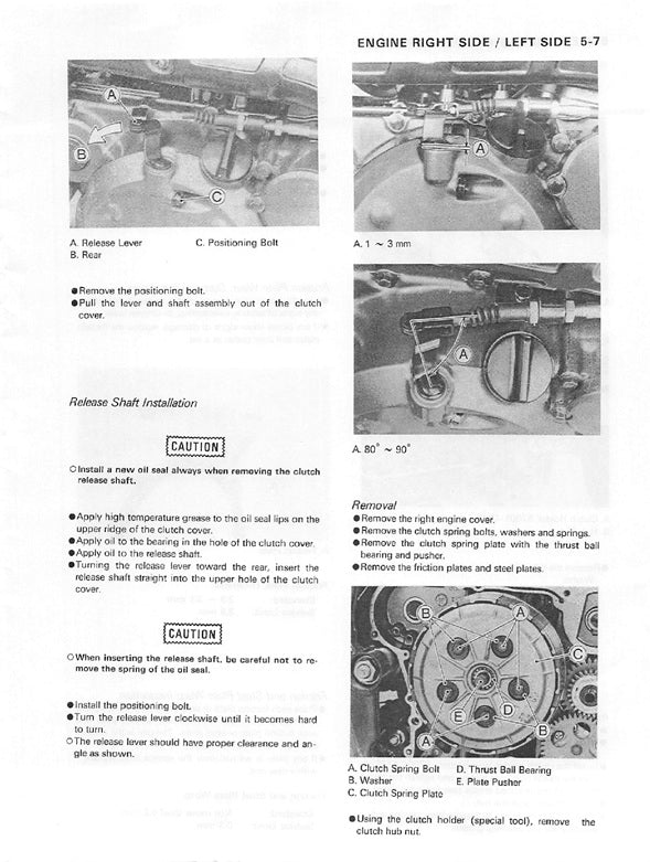 1989-1992 Kawasaki KLR500 KLR 500 Tengai Service Manual – retro ...