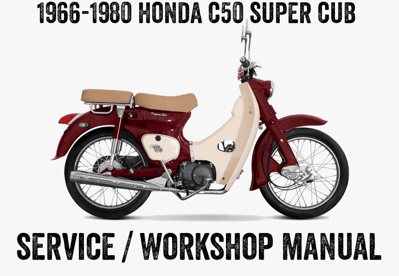 1966-1980 Honda C50 Super Cub Scooter Service / Workshop / Repair Manu – retro-motorcycle-manuals
